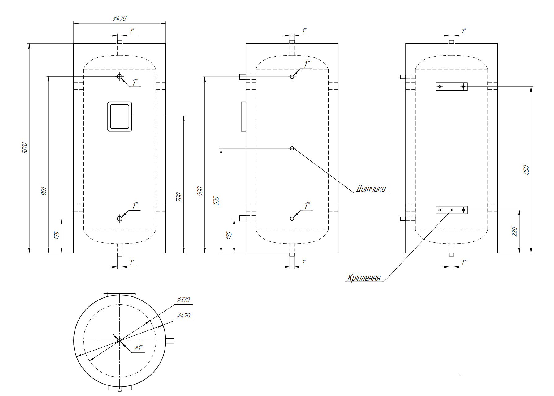 Буферная емкость, Raymer IMP 100, нержавеющая (бак-накопитель)
