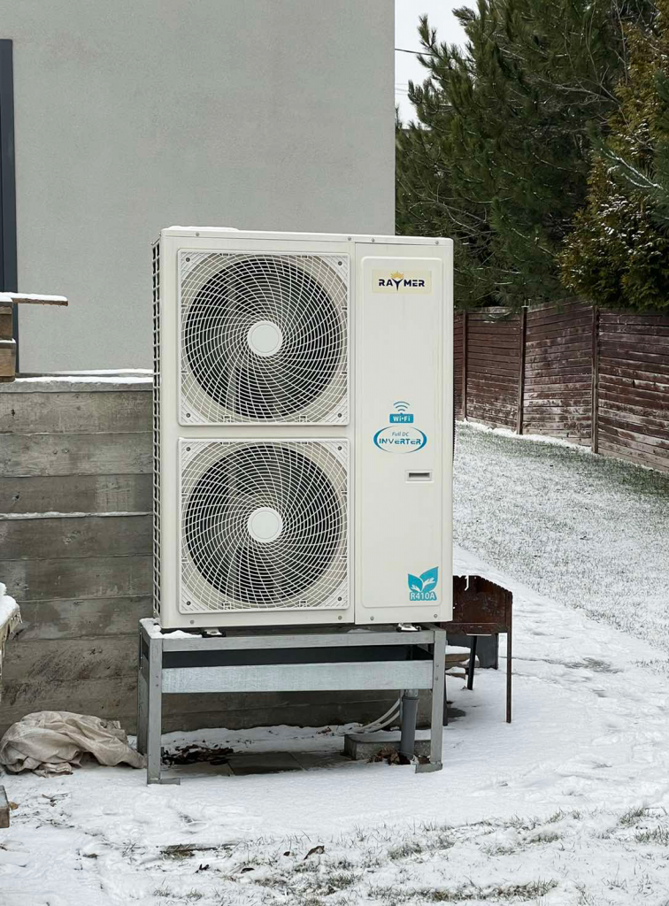 Монтаж теплового насоса Raymer RAY-18DS1 EVI (380V) в частном доме до ...